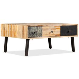 vidaXL - Couchtisch Recyceltes Massivholz Teak 90x65x40 cm