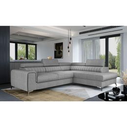 Ecksofa mit Schlaffunktion und Bettkasten, Couch für Wohnzimmer, Schlafsofa Sofagarnitur L-Form Wohnlandschaft mit Bettfunktion 278x92x205 cm olivier