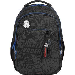 Freizeitrucksack McNeill "Base, Star Wars, Darth Vader" Gr. B/H/T: 29cm x 47cm x 16cm, grau (darth vader), Kinder, Polyester, Rucksäcke