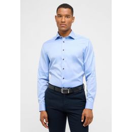 Langarmhemd Eterna "SLIM FIT" Gr. 38, Normalgrößen, blau (mittelblau) Herren Hemden