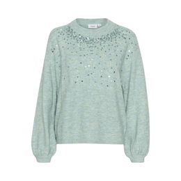 Saint Tropez Pullover 'SZ Barbel' Damen Gr&ouml;&szlig;e M blaumeliert / silber