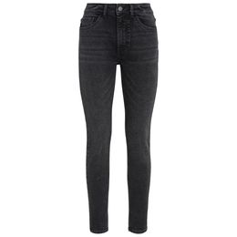Gina Damen Skinny Jeans mit Used-Waschung