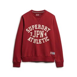 Superdry Sweatshirt mit Print Herren Größe XL ecru / blutrot