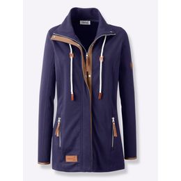 Shirtjacke Casual Looks "Sweatjacke" Gr. 36, blau (marine) Damen Shirts