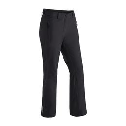 Skihose Maier Sports "Ronka" Gr. 17, Kurzgrößen, schwarz, Damen, 100% Polyester, Hosen, Damen Schneehose, wind- und wasserdicht, 2 RV-Taschen, Regular Fit