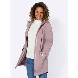 Softshelljacke Casual Looks, Damen, Gr. 25, lila (mauve), 94% Polyester, 6% Elasthan, unifarben, Langarm, Jacken