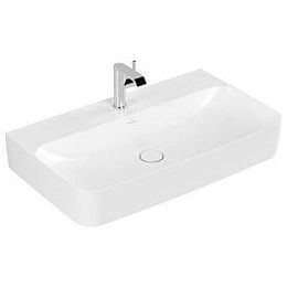 Villeroy & Boch Villeroy und Boch Finion Waschtisch 416881RW 80x47cm, stone white C+, mittleres Hahnloch durchstochen, ohne Überlauf