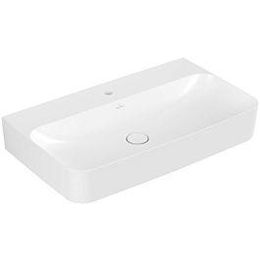 Villeroy & Boch Villeroy und Boch Finion Waschtisch 41688LRW 80x47cm, stone white C+, mittleres Hahnloch durchstochen, ohne Überlauf, Unterseite geschliffen