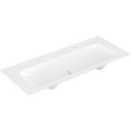 Villeroy & Boch Villeroy und Boch Finion Möbelwaschtisch 4164C1RW 120x50cm, stone white C+, 2 Hahnlöcher, ohne Überlauf