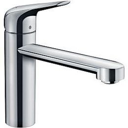 Hansgrohe Focus M42 Küchenarmatur 120 1jet 71804000 ND, schwenkbarer Auslauf 360°, chrom