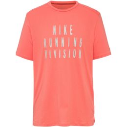 Nike Df Rise 365 Funktionsshirt Herren - orange - Gr. XXL - Polyester/Lyocell/Elastan