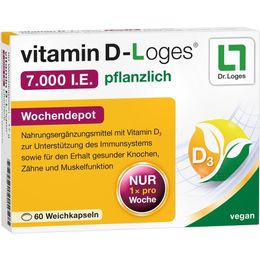 Dr. Loges + Co. GmbH Vitamin D-Loges 7.000 I.e. Pflanzlich Wochendepot 60 ST