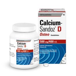 HEXAL® Calcium Sandoz D Osteo 500mg/400I.e. Kautablette 120 ST