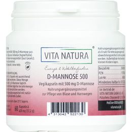 D-Mannose Kapseln 500mg 60 ST