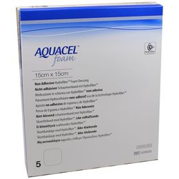 Aquacel Foam Nicht-Adhäsiv 15x15cm 5 ST