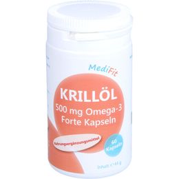 Krillöl 500 mg Omega-3 Forte Kapseln Medifit 60 ST