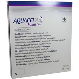 Aquacel Ag Foam Nicht-Adhäsiv 20x20cm 5 ST