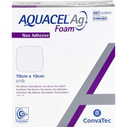 ToRa Pharma Aquacel Ag Foam Nicht Adhäsiv 10x10 cm Verband 10 ST