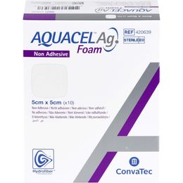 Aquacel Ag Foam Nicht-Adhäsiv 5x5cm 10 ST