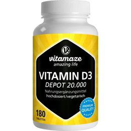 Vitamaze GmbH Vitamin D3 20.000Ie Depot Hochdosiert 180 ST