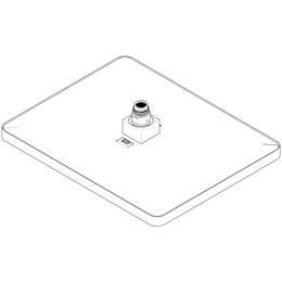 Dornbracht Regenbrause eckig Ersatzteile 04120506200 300 x 240 mm Platin geb&uuml;rstet 04120506200-06