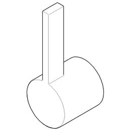 Dornbracht Griff Ersatzteile 092070050 85 x 58,5 x 11 mm Platin geb&uuml;rstet 092070050-06