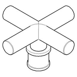 Dornbracht Griff Ersatzteile 04208901100 70 x 70 x 43 mm Platin geb&uuml;rstet 04208901100-06