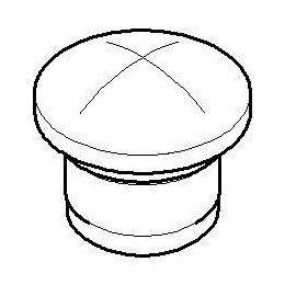 Dornbracht Abdeckung Stopfen Ersatzteile 083120503 D. 25 x 22 mm Messing geb&uuml;rstet (23kt Gold) 083120503-28