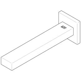 Dornbracht Auslauf mit Einzelrosette Ersatzteile 90116800400 280 x 67 x 175 mm Platin 90116800400-08