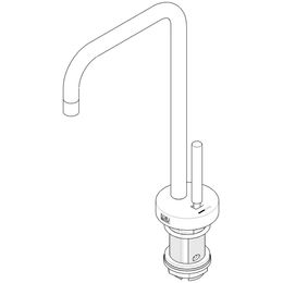 Dornbracht Auslauf f&uuml;r Hot- and Cold Water Dispenser Ersatzteile 90178510002 520 x 200 x 180 mm Mess 90178510002-28