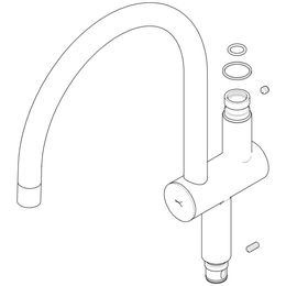 Dornbracht Auslauf Ersatzteile 90198801900 335 x 282 x 36 mm Platin 90198801900-08