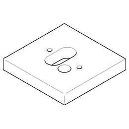 Dornbracht Rosette f&uuml;r Waschtisch Stand Ersatzteile 092767013 60 x 60 x 9 mm Platin geb&uuml;rstet 092767013-06