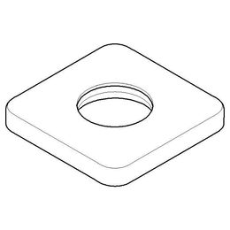 Dornbracht Rosette Ersatzteile 092771007 63 x 63 x 9 mm Wei&szlig; matt 092771007-10
