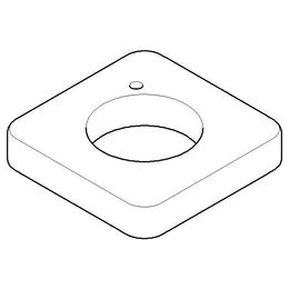 Dornbracht Rosette Ersatzteile 092771010 64 x 12 x 64 mm Schwarz matt 092771010-33