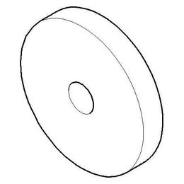 Dornbracht Rosette Ersatzteile 092774002 D. 55 x 9,5 mm Messing geb&uuml;rstet (23kt Gold) 092774002-28