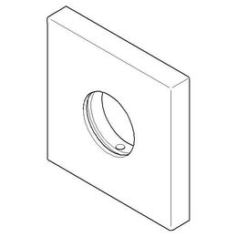 Dornbracht Rosette f&uuml;r Eckventil Ersatzteile 092778042 60 x 60 x 9 mm Platin geb&uuml;rstet 092778042-06