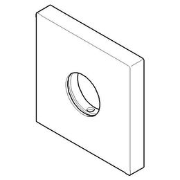 Dornbracht Rosette Ersatzteile 092798003 60 x 60 x 9 x D. 24 mm Platin 092798003-08