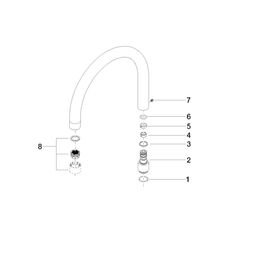 Dornbracht Auslauf Ersatzteile 90282222200 220 mm, 27-30 l/min. Champagne (22kt Gold) 90282222200-47