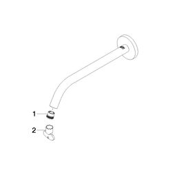 Dornbracht Auslauf f&uuml;r Waschtisch Wand Ersatzteile 90282232400 250 mm, 5,68 l/min. Chrom 90282232400-00