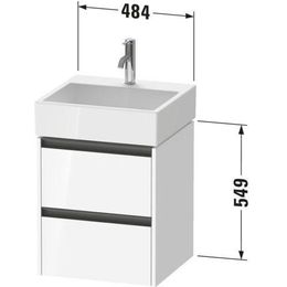 Duravit Ketho.2 Waschtischunterbau wandhängend Betongrau Matt 484x460x549 mm - K25274007070000 K25274007070000