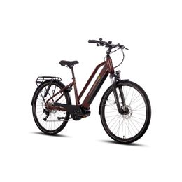 SAXONETTE Premium Sport E-Trekkingbike UNISEX 10 Gang Federgabel, Mittelmotor