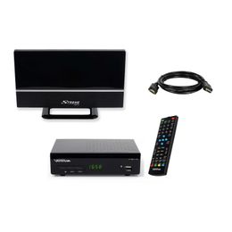 SKY VISION Vantage VT-92 DVB-T2 Receiver, HDMI SCART Full HD, HDMI Kabel, Antenne