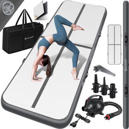 Kesser® Turnmatte Aufblasbar Airtrack Fitness-Matte Gymnastikmatte 3/4/5/6m inkl. Tragetasche & elektr. Luftpumpe Yogamatte, Tumbling Matten , Trainingsmatte Sportmatte Yoga, Turn- & Fitness