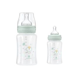 Kikkaboo Babyflasche PP 240 ml Silikonsauger Größe M, Anti-Kolik, ab 3 Monaten grün