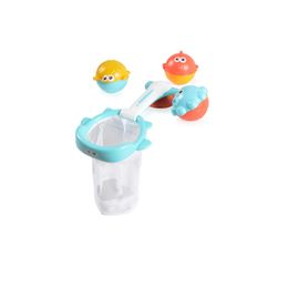 Moni Wasserspielzeug Korb HE0262, 4-teilig, Badespielzeug, 1 Korb, 5 Tierbälle blau