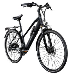 Zündapp Zündapp Z810 mit Faltschloss E Bike Trekkingrad Damen ab 155 cm mit 24 Gängen und Beleuchtung StVZO