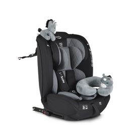 Moni Kindersitz i-Size i-Safe (76-150cm) Isofix, Top Tether, 13-fach verstellbar grau