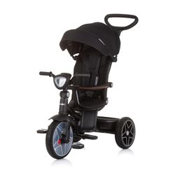 Chipolino Dreirad, Tricycle Derby 2 in 1 Musik, Licht, Korb, Schiebegriff, Gurt schwarz