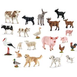 Schleich - Tierfiguren - Bauernhof-Set mit 22 Tieren Sammelfiguren Spielfiguren