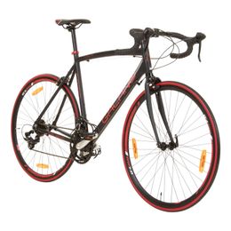 Galano Vuelta STI Rennrad 28 Zoll Damen Herren ab 150 cm Fahrrad Fitnessrad 14 Gänge schwarz/rot 56 cm